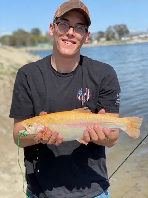 3 lb lightning trout at Santa Ana River Lakes: My youngest nephew Cody ...