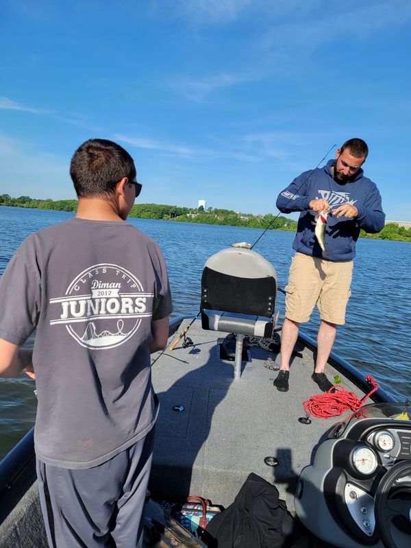 Fishing with my boys: Early morning fishing, Cook Pond Fall River, MA...