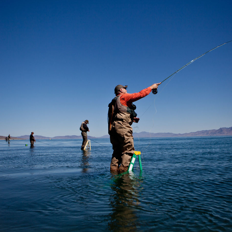 Ladder Fishing: This is why we sit on ladders to fish Pyramid lake. A ...
