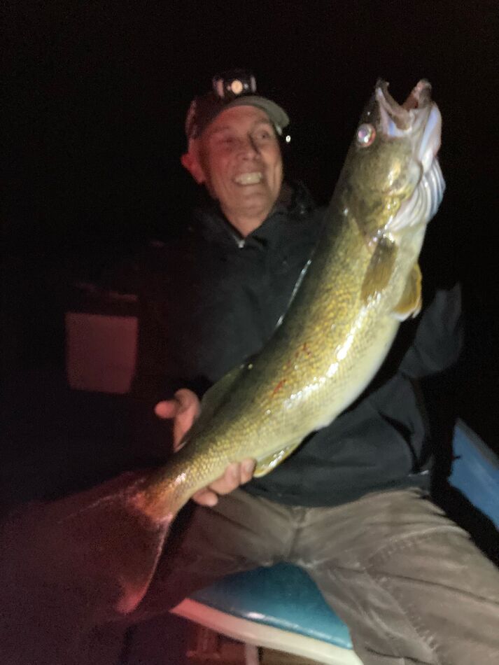 Today’s smile: 8#6oz Walleye. Last minute save. Lost a big Salmon ...