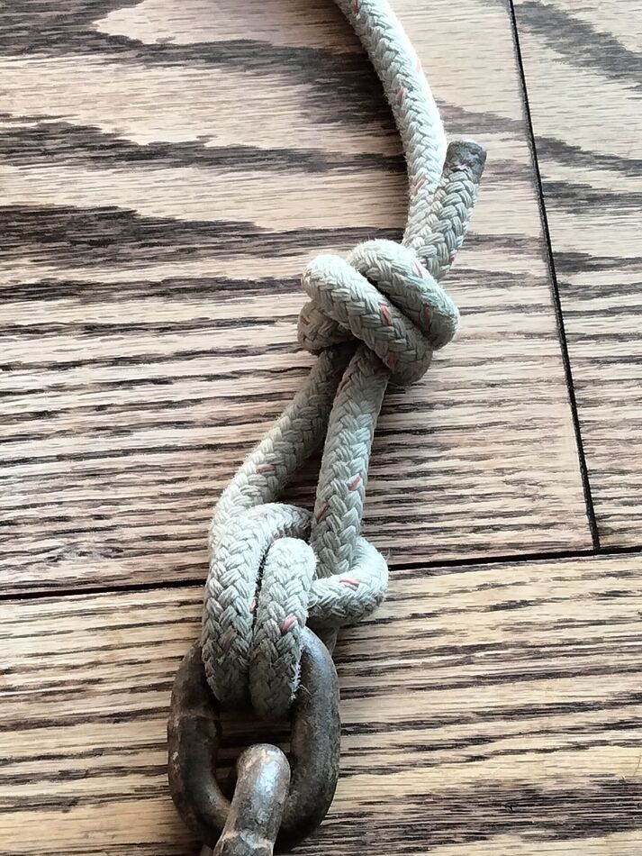 Papa, teach me a knot -- the Anchor Bend: My grandson has asked me to teach him how to tie a few ...