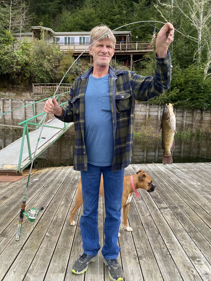 Tenmile Lake Oregon: Fishing is still slow. My buddy Travis caught 1 ...