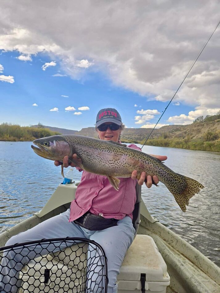 On the San Juan river, New Mexico, October 15 2024: Good flyfishing on ...