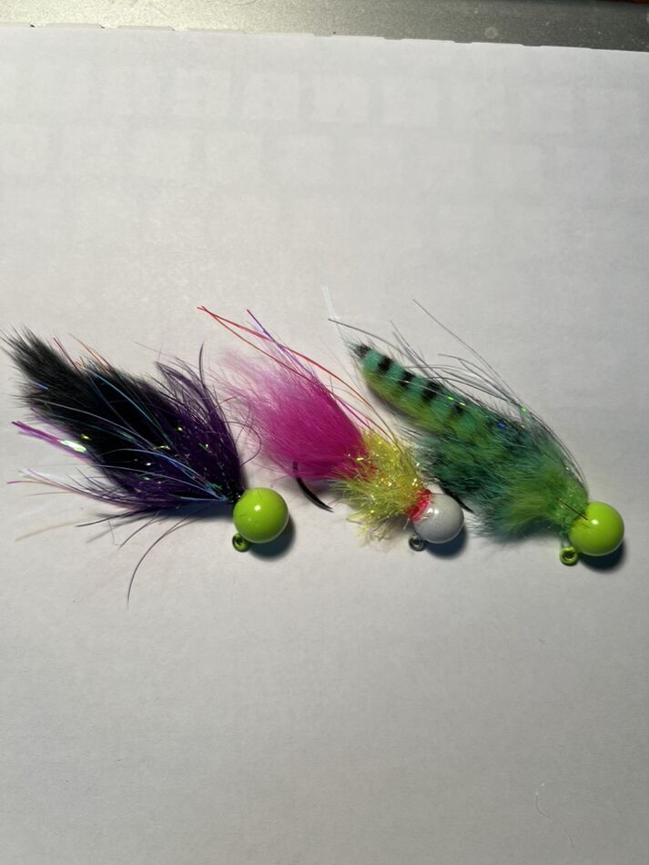 Coho Jigs: Tied a few coho jigs Looking forward to trying them out...