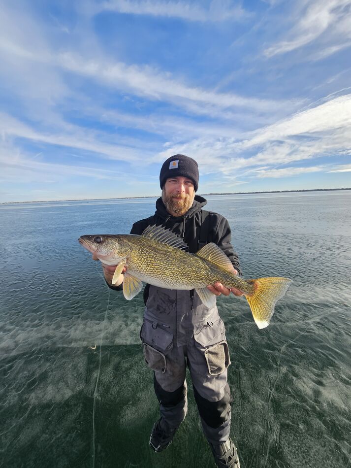 First ice walleye Big spirit lake, IA: First official ice fishing trip ...
