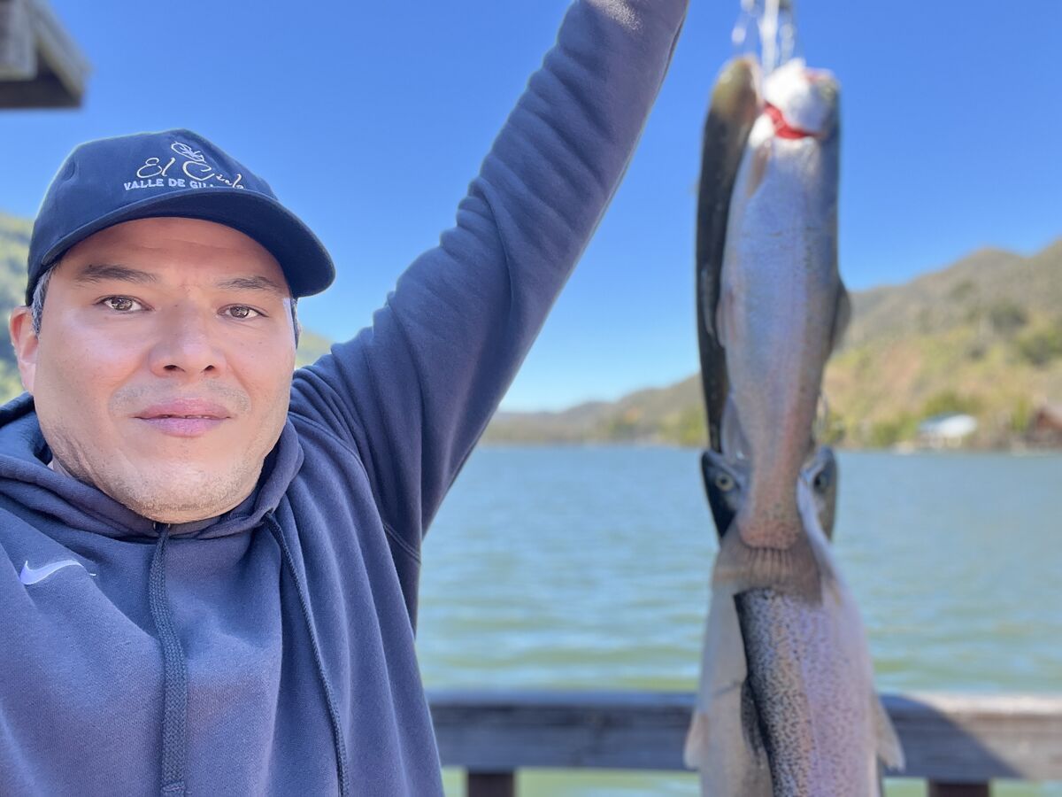 Trout at Blue Lakes: Today I came back to Blue Lakes, and had a great ...