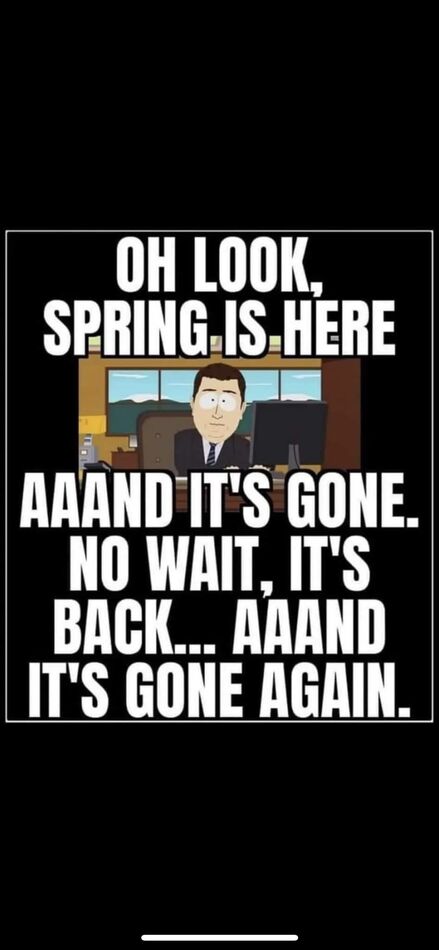 Spring? The calendar says spring, but…?