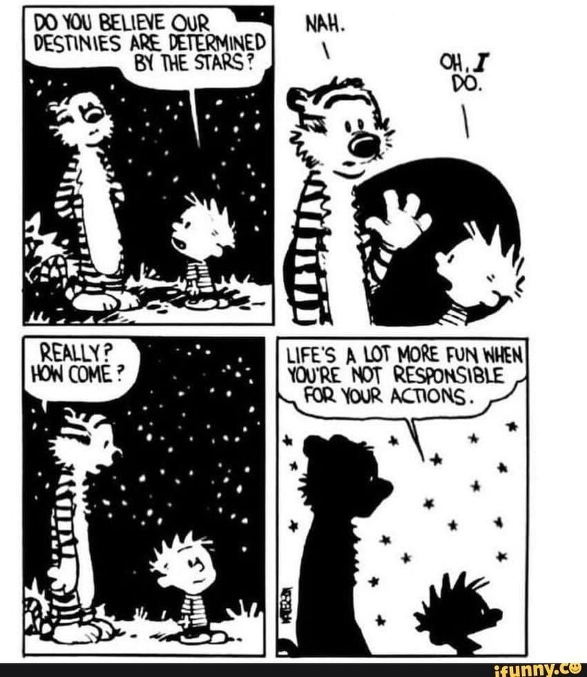 I have Calvin just screaming: I gotta share the laffs…..