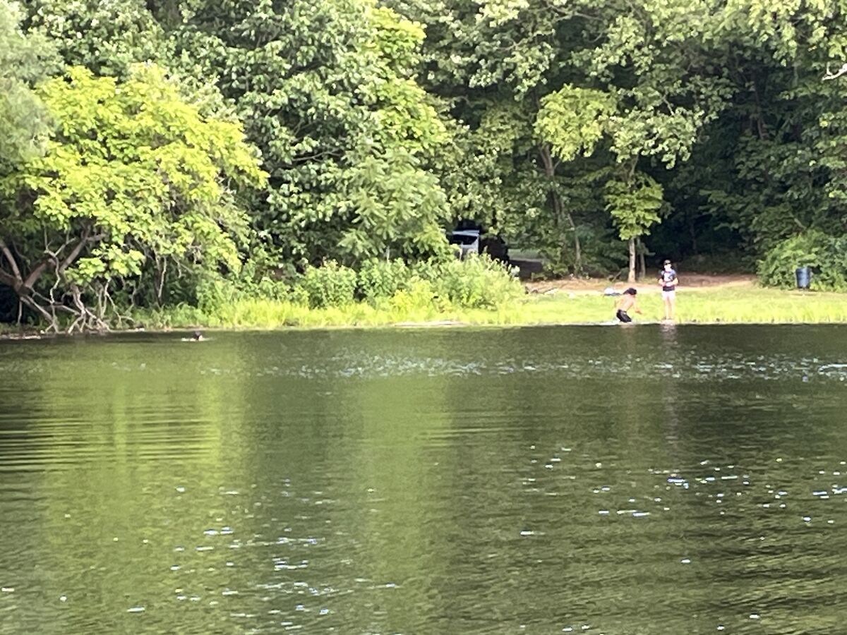 Caught 3 fish 🐠 on 3 rods: Went fishing 🎣 in 86 degrees Gropp’s Lake ...
