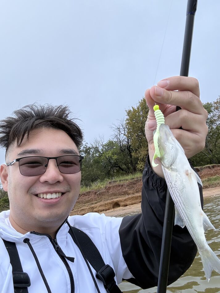 Some baby bass: First cast and caught a baby...
