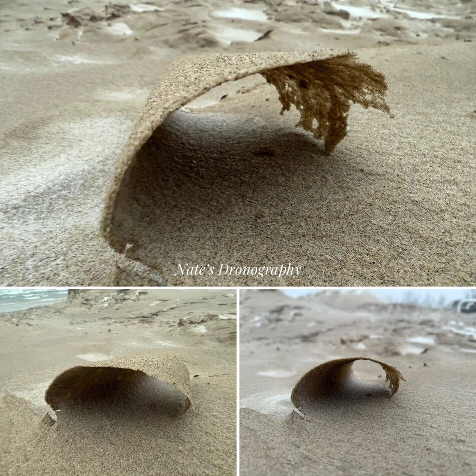 Frozen sand: Yesterday, in Michigan, rain and temperatures in the upper ...