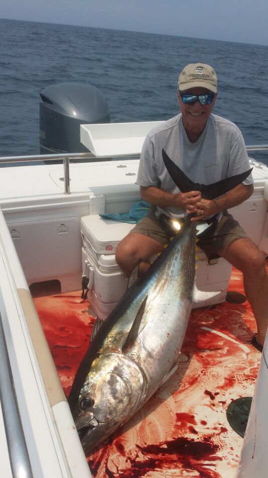 Bluefin Tuna Catch: Hooked using a Yummie Flyer on a kite fishing San ...