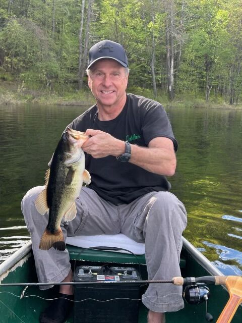 Bass I caught last spring: Littleville Lake Huntington, MA. Repala lure ...
