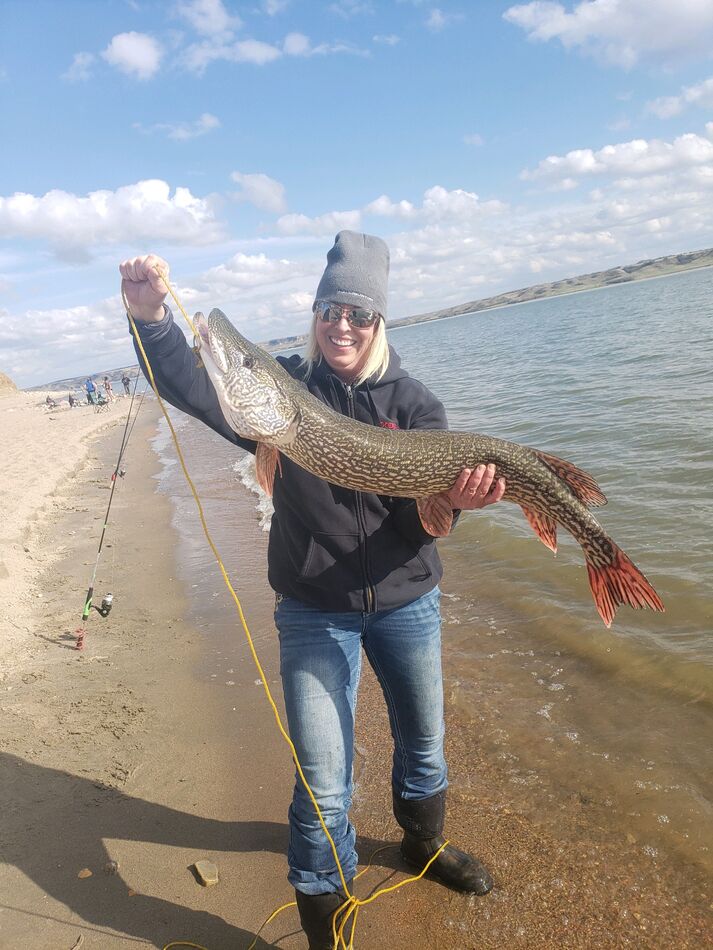 Love catching Pike: First Northern Pike from the bank!!