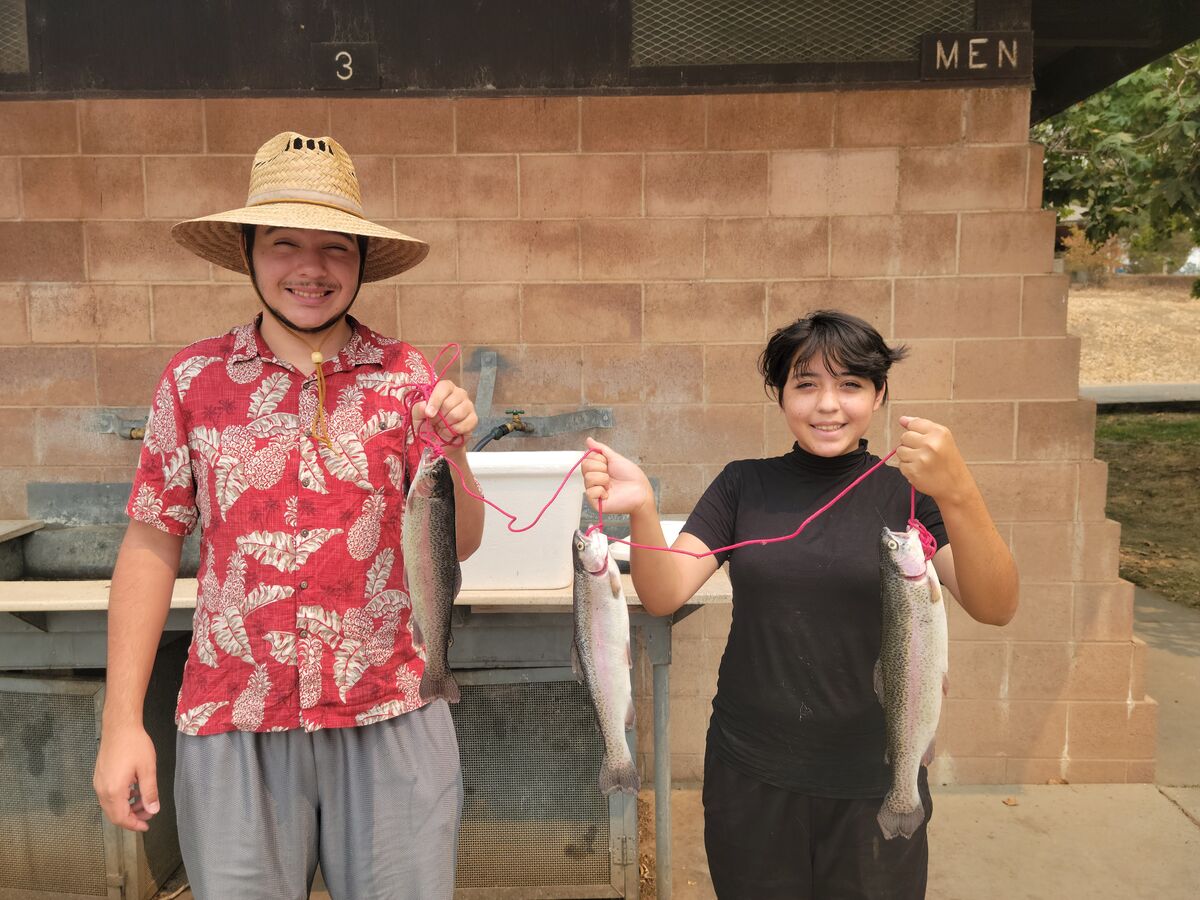 Good day fishing: Summer morning fishing with nightcrawlers...