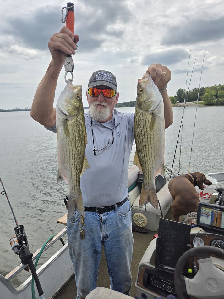Two keepers last trip of the year: Caught these two hybrids on the last ...