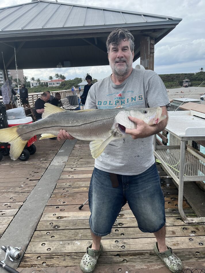 Giant Snook in Palm Beach: Caught this handsome fella Snook in Palm ...