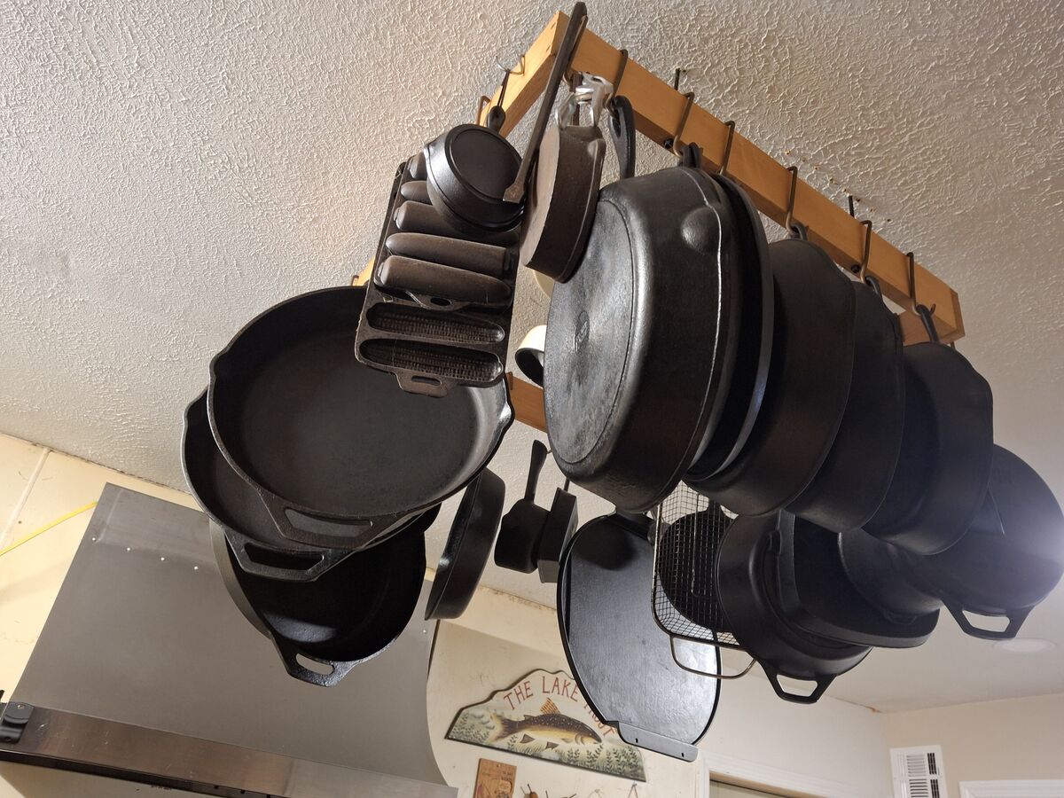 How can I get the deep rust off an old cast iron pan without too much ...