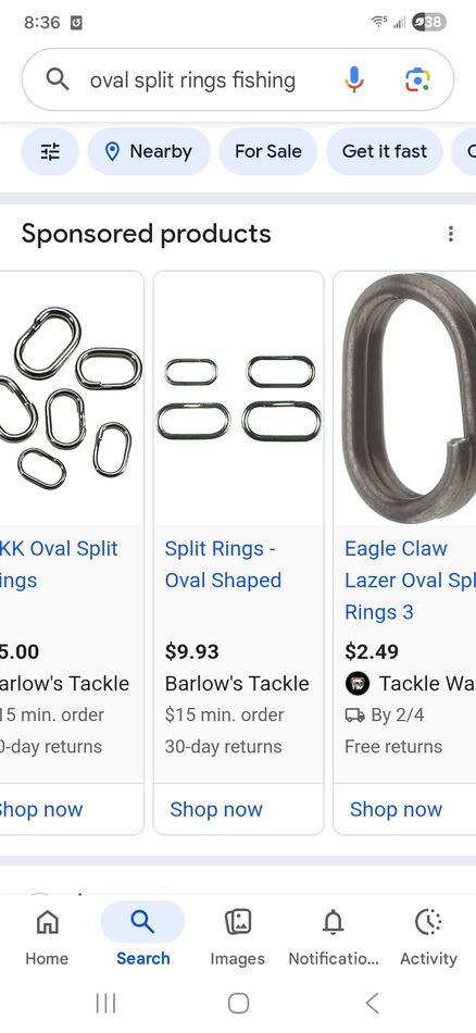 What prevents line from getting pinched in the split ring gap? Well, my ...